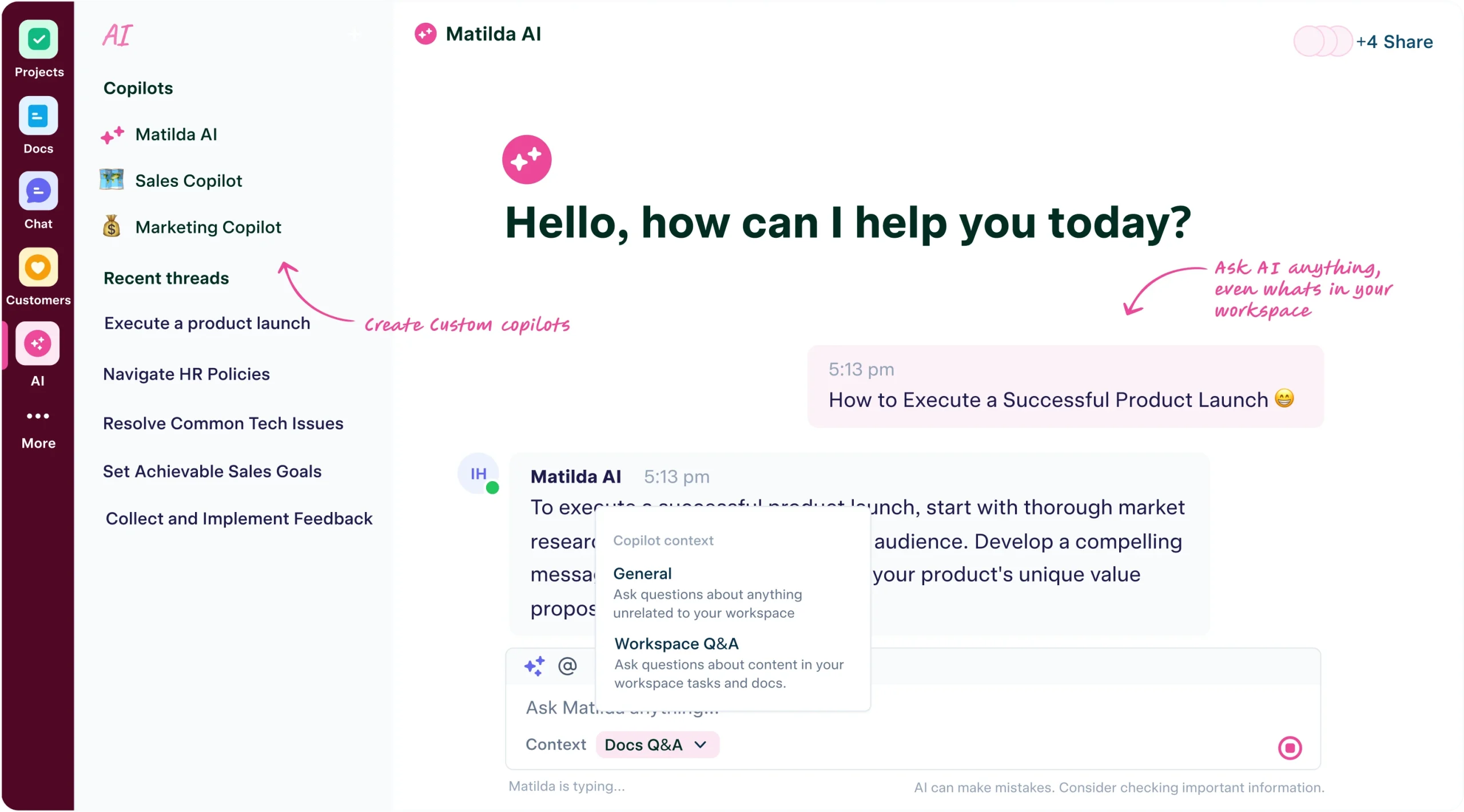 All-In-One Workspace - Matilda Workspace